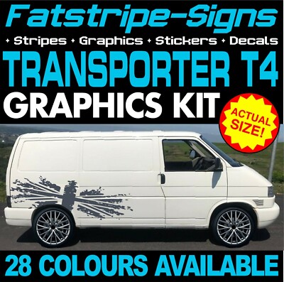 to fit VW TRANSPORTER T4 GRAPHICS STICKERS STRIPES DECALS DAY VAN ...