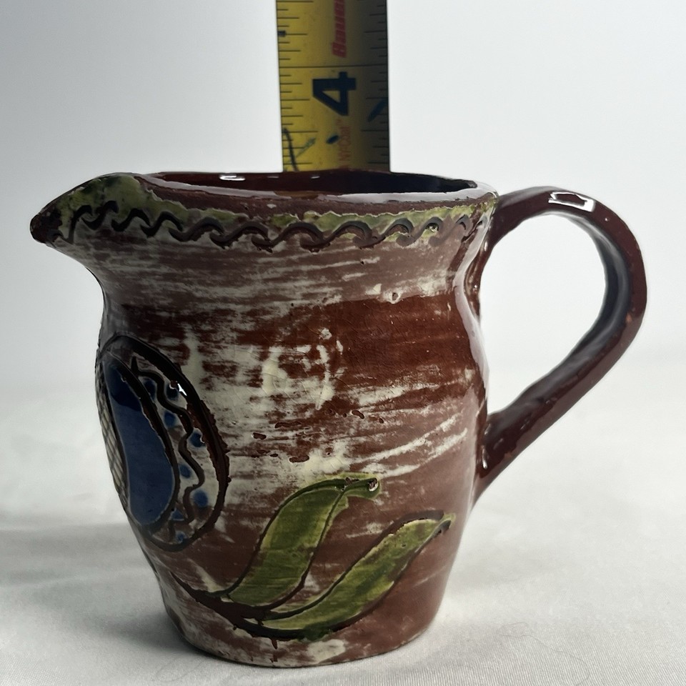 Vintage Weller Pottery Small Handled Pitcher Vase Hand Painted | eBay