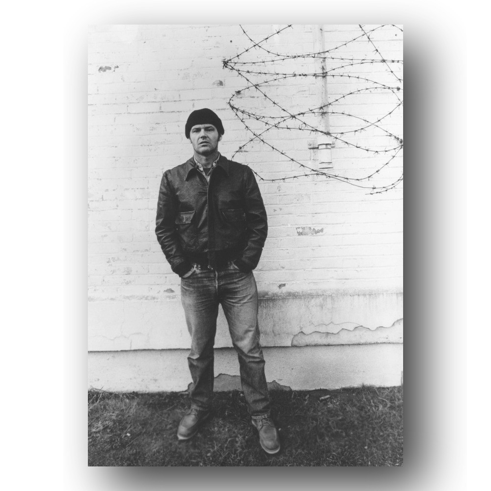 Jack Nicholson as Randle McMurphy by Barbed Wire in 1975 One Flew Over ...