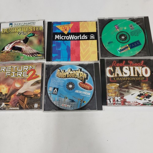 Vintage Lot Of 6 PC CD Rom Computer Games Duck Hunter, Rollercoaster ...