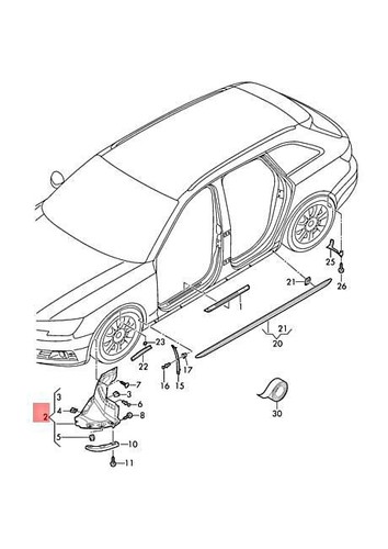 Genuine AUDI A4 Avant S4 quattro 8W2 8W5 8WC 8WD 8WH Wheel Spoiler ...