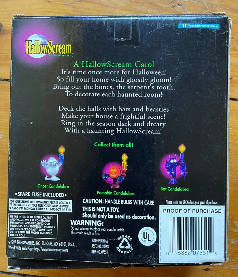 Vintage HallowScream Trendmasters. Ghost Candleabra. Works Great. | eBay