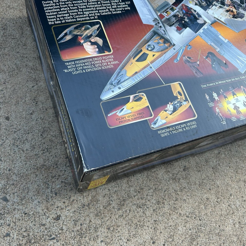 RARE Star Wars Episode 1 Naboo Royal Starship Blockade Cruiser Playset ...