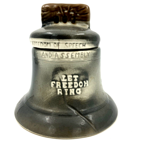 Cookie Jar Let freedom Ring Liberty Grey Bell by House of Webster TX ...