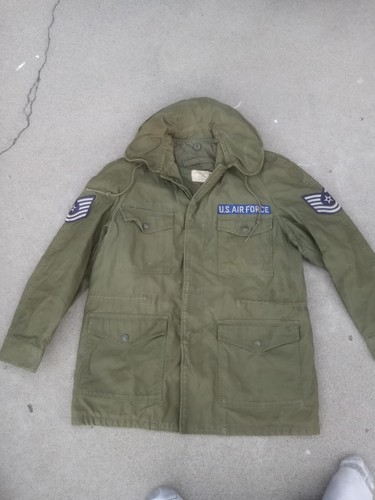 Vintage United States Air Force OG-107 Sateen Olive Green Jacket Sz ...