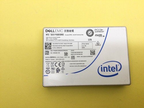 PRKTM DELL EMC Intel D7-P5600 Series 3.2TB PCIe NVMe 2.5in MU SSD ...