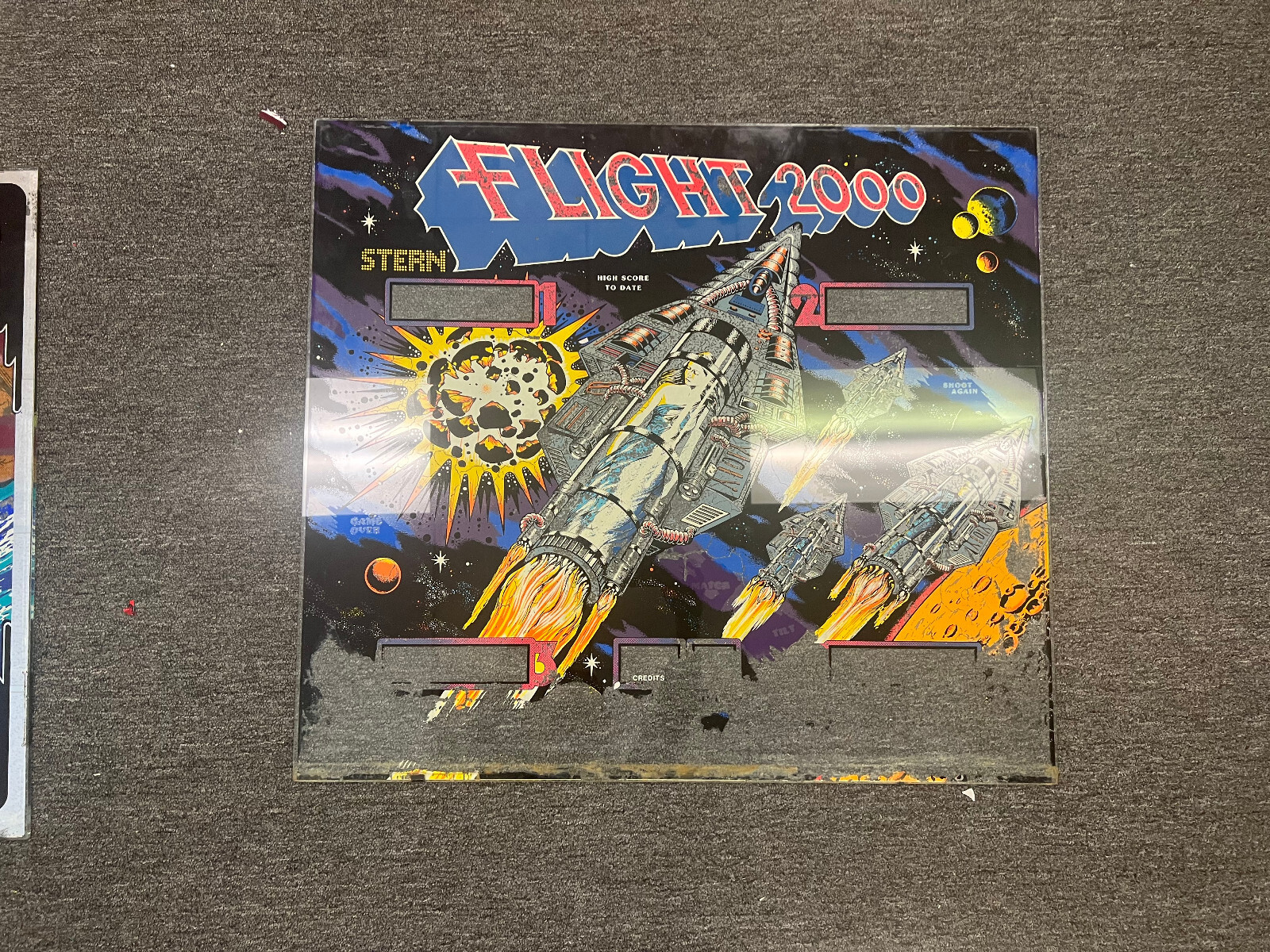 FLIGHT 2000 Pinball BACKGLASS by STERN 1980 | eBay