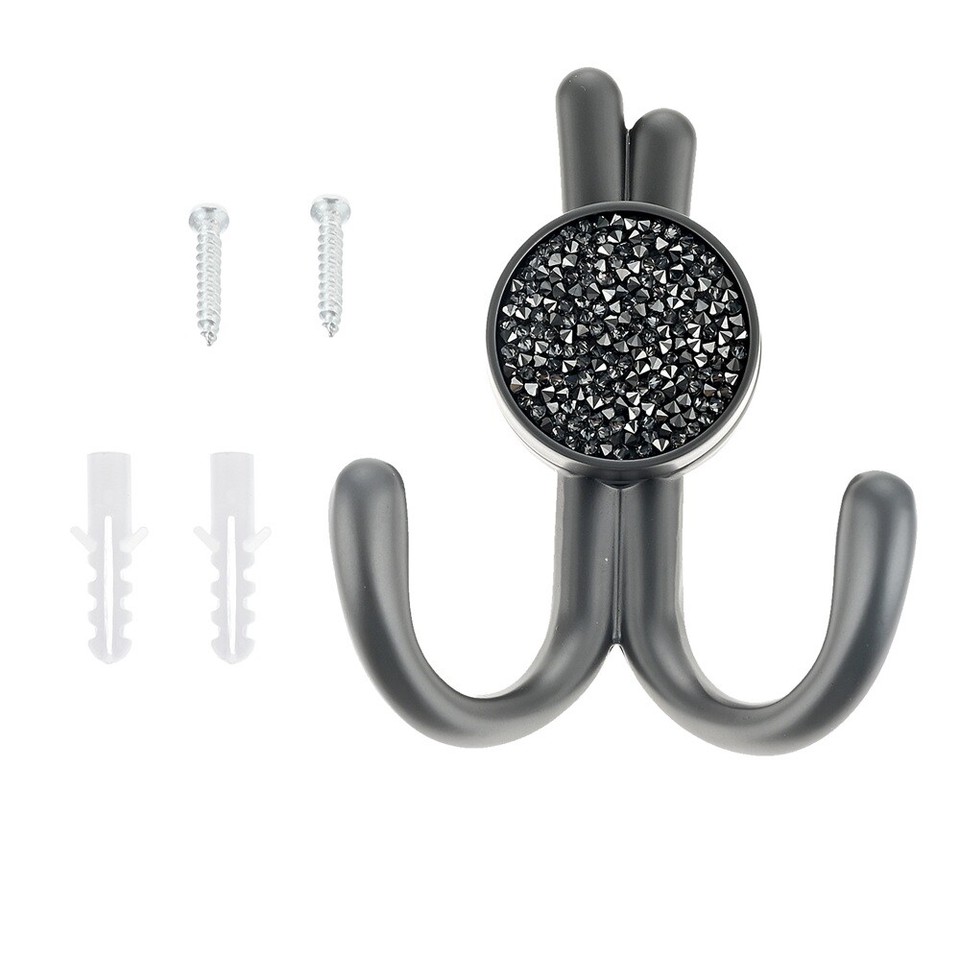 Double Prong Robe Hook Coat Suspending Door Bathroom Bedroom Hanger ...