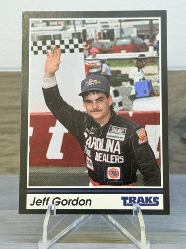 1991 Traks Jeff Gordon Rookie Card RC #1 Hall of Fame HOF Nascar Mint ...