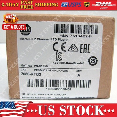 New Sealed Allen-Bradley 2080-RTD2 2Channel Resistance Thermometer ...