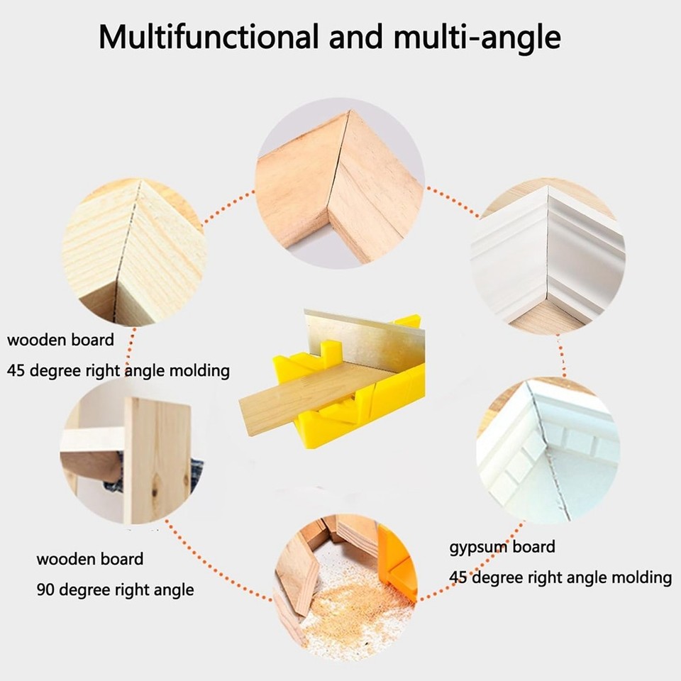 Miter Box 12 Inch, Miter Box with Ruler Graduation, 45 Degree, 135 ...
