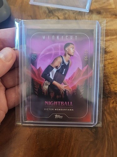 2023-24 Topps Midnight Victor Wembanyama Nightball Rookie #'d/99 | eBay