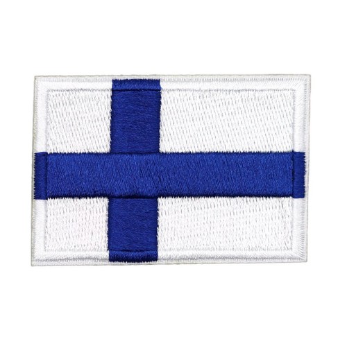 Finnish Flag Patch Embroidered Iron-On Finland European FI Decal Free ...