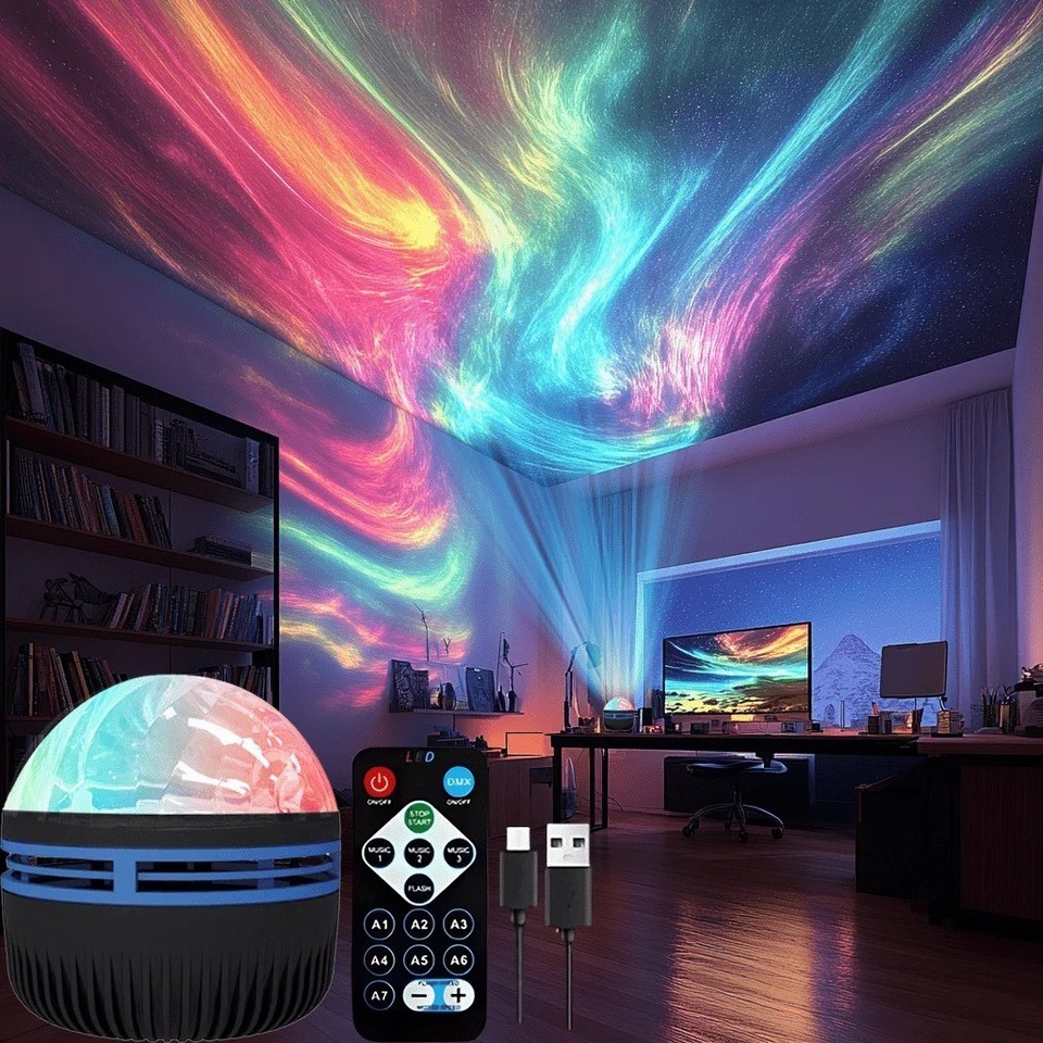Calming Autism LED Light Sensory Toys Projector Multicolour Ocean Wave ...