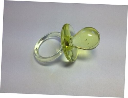 24 Pcs 1.75" Yellow Pacifiers Baby Shower Party Game Decoration Wedding ...