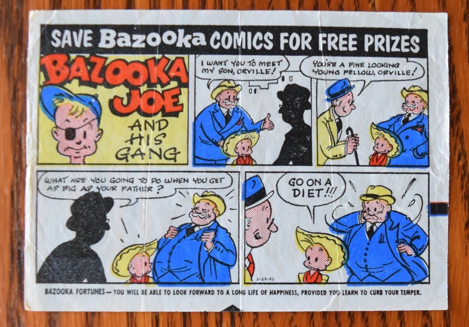 Original Bazooka Joe & His Gang Lot of 10 Topps Bubble Gum Wrappers ...