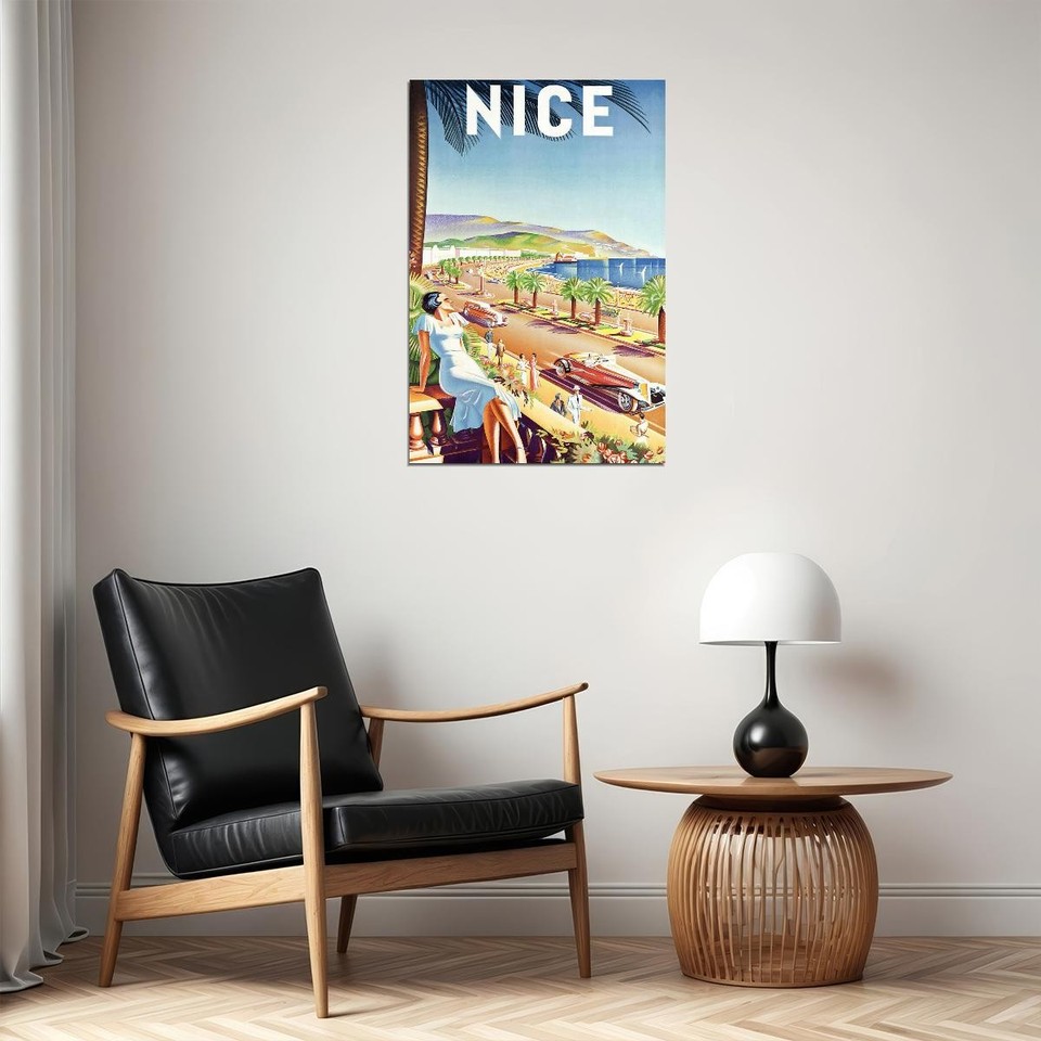 366781 Nice France Riviera Europe Vintage Tourism Art Wall Print Poster ...
