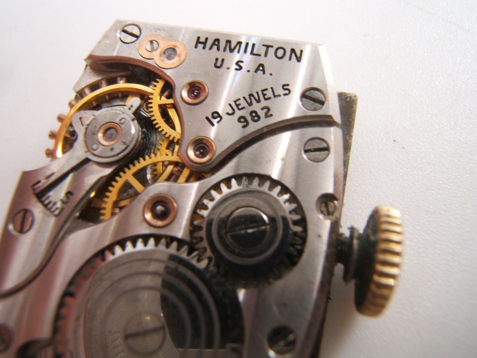 VINTAGE HAMILTON 982 GOLD FILLED WRIST WATCH RUNNING GOOD CONDITION | eBay