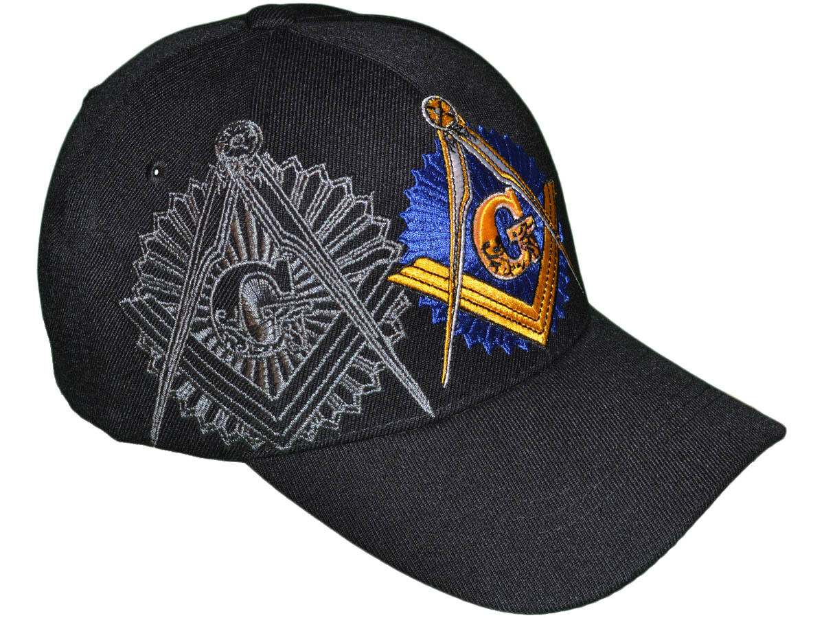 Mason Baseball Cap Freemasons Black Masonic Hat Masons, Compass and ...