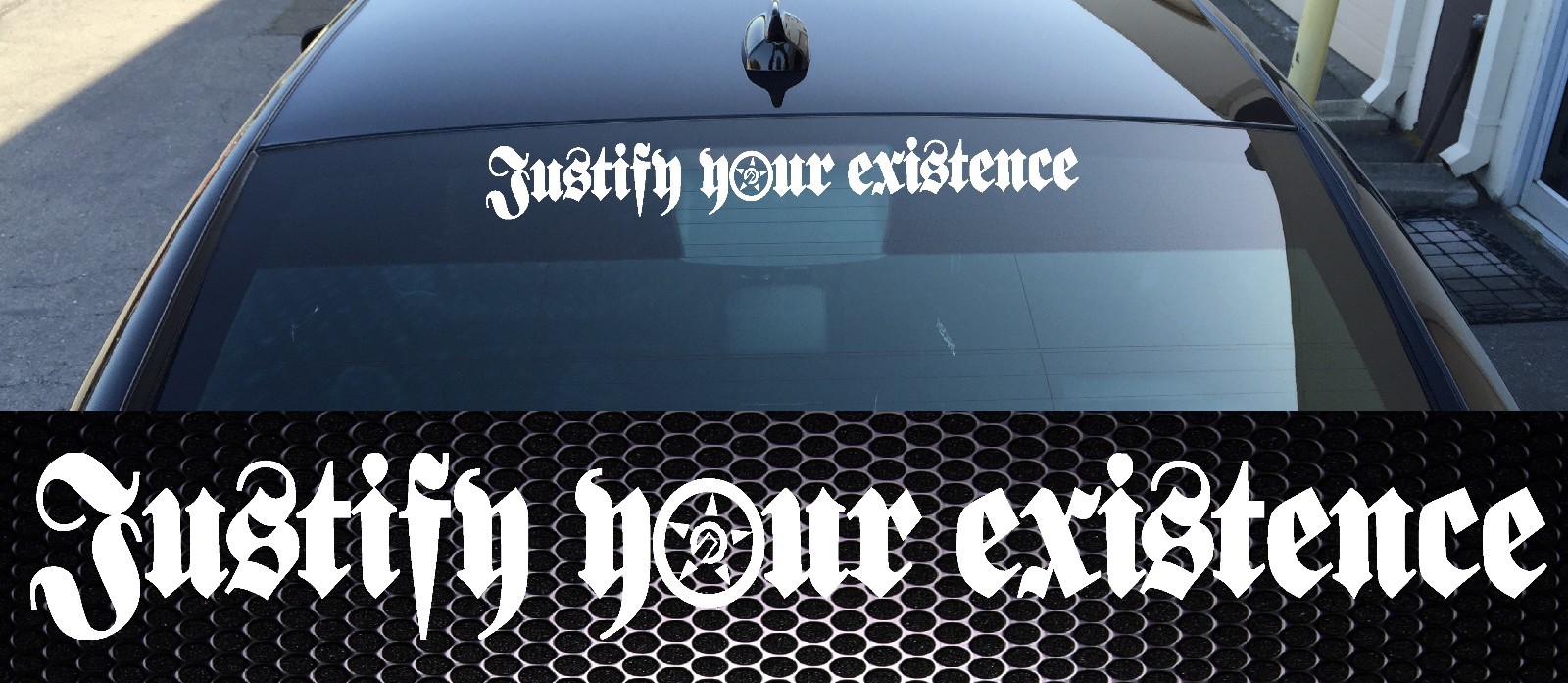 UNIT Justify Your Existence Decal Sticker Car 4x4 Window Moto Graphics ...