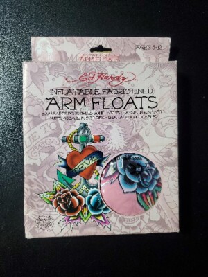 Ed Hardy Inflatable Arm Floats Pink Pool Floaties New Youth Ages 3-12 ...