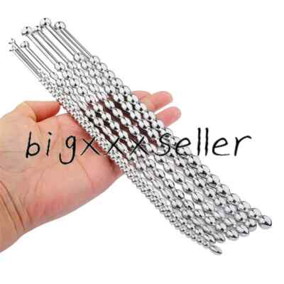 Men 6-10 Mm Metal Ball Plugs Horse Eye Wand Stainless Steel Bead ...