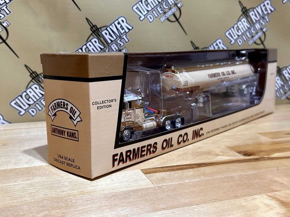 Dcp 1/64 Farmers Oil Peterbilt 352 Cab over And Fuel Tanker Semi Truck ...