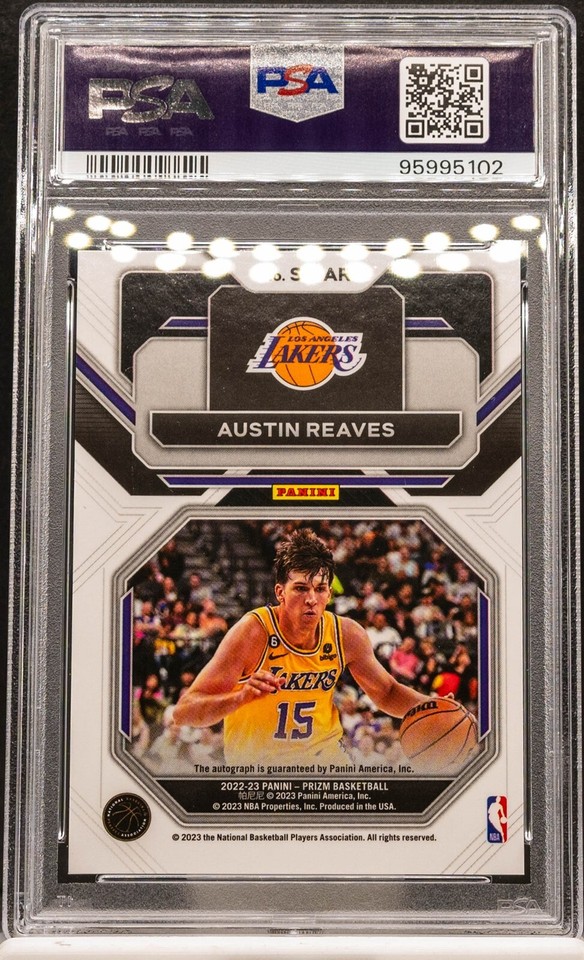 95995102 AUSTIN REAVES 2022 Panini Prizm Sensational Auto Autograph PSA ...