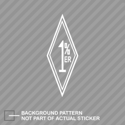 1%er Sticker Decal Vinyl outlaw 1 Percenter 1% er | eBay