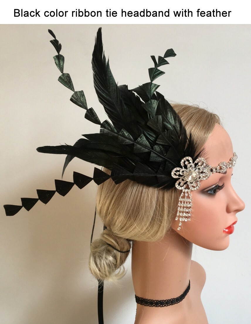 1920s Headbands With Feathers