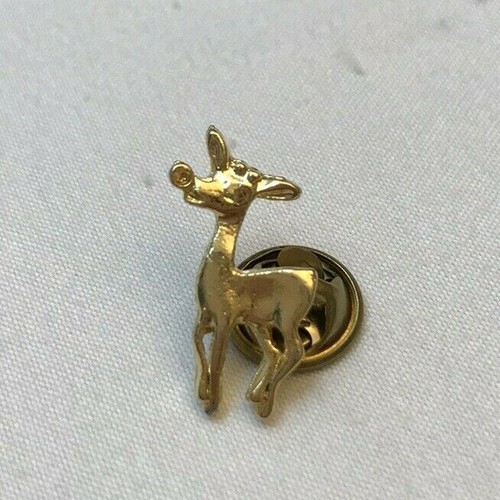 Gold tone Rudolph Reindeer Lapel Pin Tie Tack Pinback | eBay
