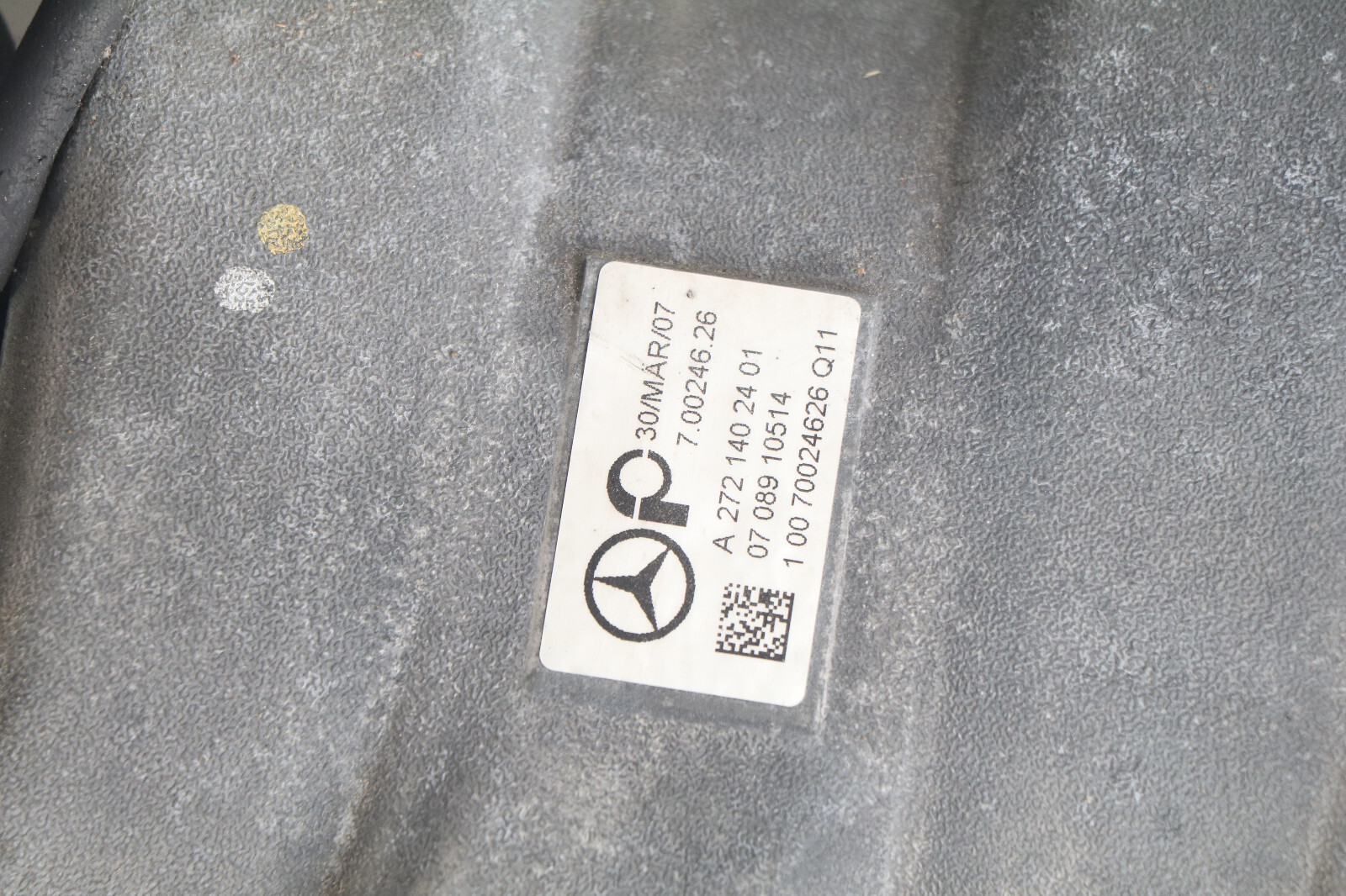 05-13 Mercedes W204 C300 ML350 S400 M272 Engine Motor Air Intake ...