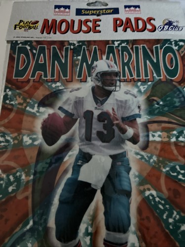 Vintage Miami Dolphins Dan Marino Computer Mouse Pad Starling New ...