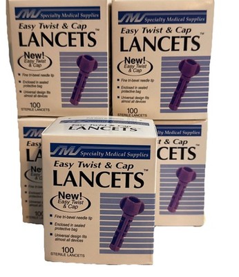5 Boxes 500 28G Universal Fit Lancets Ultra Fine Sterile Diabetic Test ...