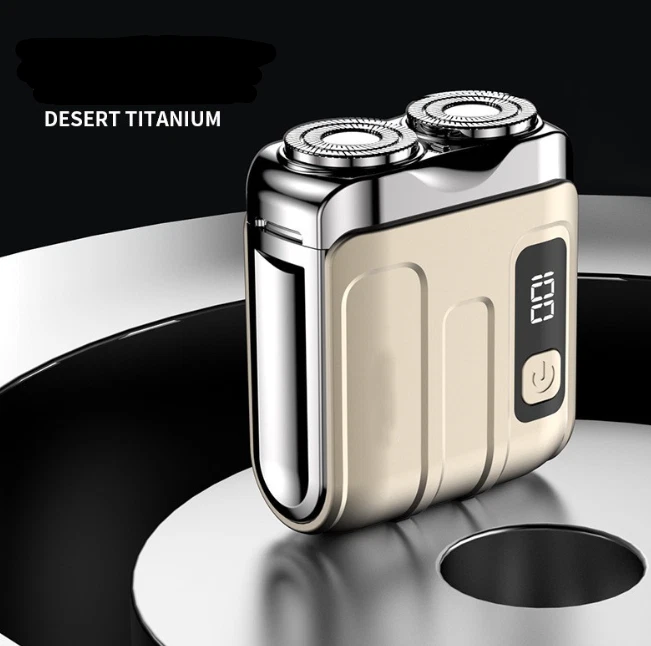 Portable Rotary Dual Ring Electric Shaver,Waterproof Mini Display Beard ...