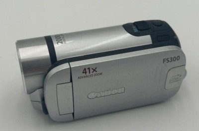 Canon FS300 Camcorder 2000x Digital Zoom Silver Untested As-is PARTS ...