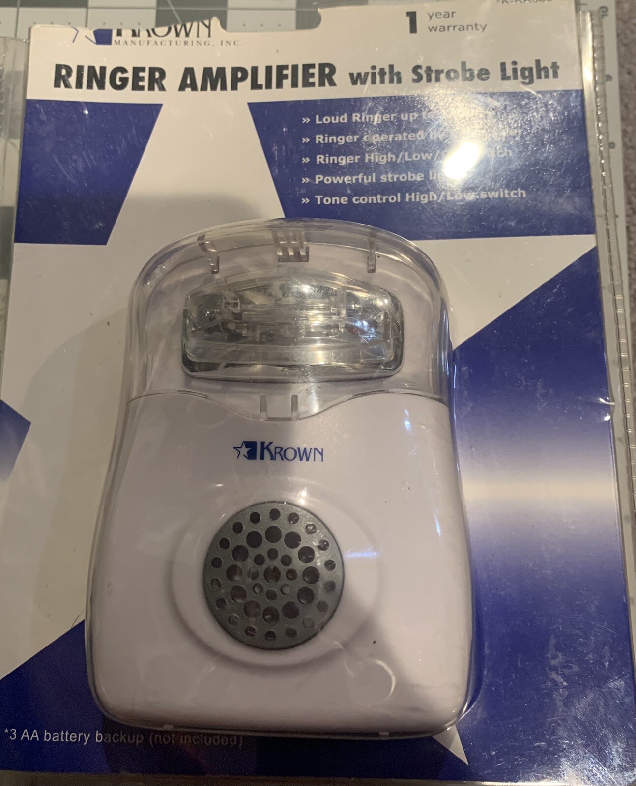 Telephone Ringer Amplifier & Strobe Light Phone Flasher Home Work Loud ...