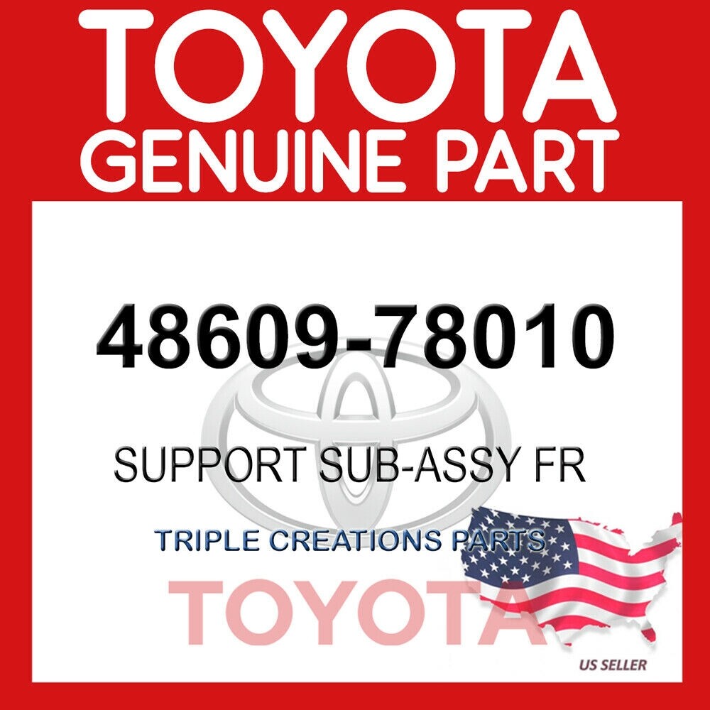 Genuine Toyota 48609-78010 Support Sub-Assy Fr Susp. RH/LH 4860978010 ...