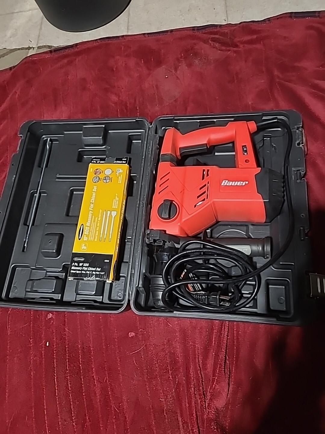 Bauer Hammer Drill With Chisel Attachments | eBay