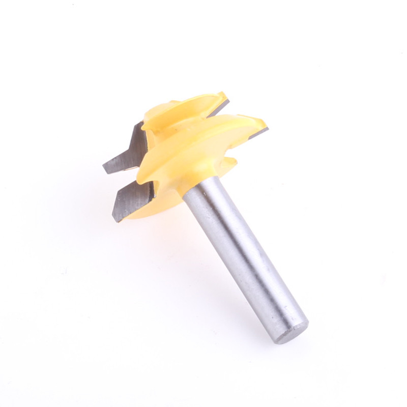 8mm Shank Lock Miter Router Bit Tungsten 45 Degree Woodworking Cutter ...