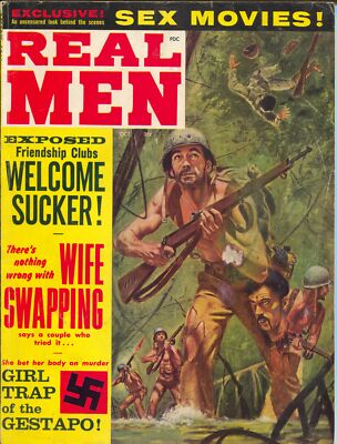 Real Men Magazine October 1962-dismembered head cover VG- | eBay