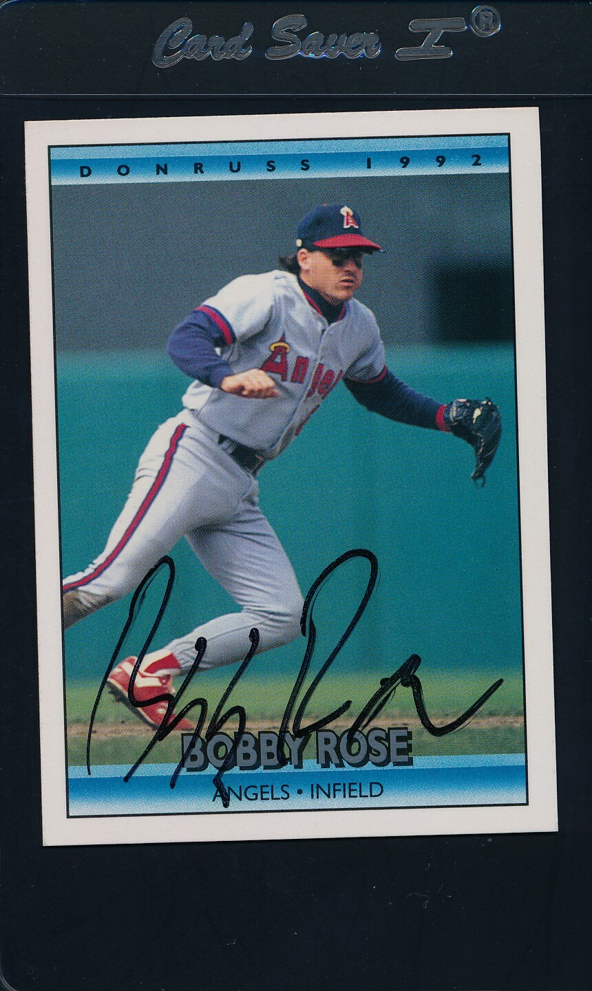 1992 Donruss #90 Bobby Rose Angels Signed Auto *38772 | eBay