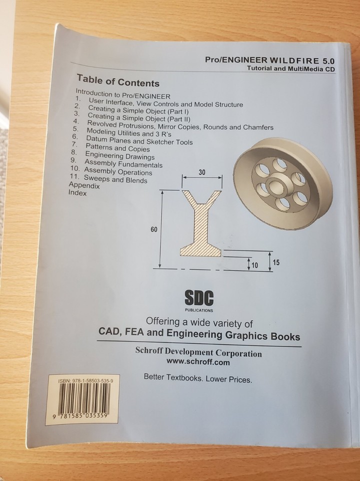 Pro/ENGINEER Wildfire 5. 0 Tutorial WITH CD by Jack Zecher and Roger … 9781585035359| eBay