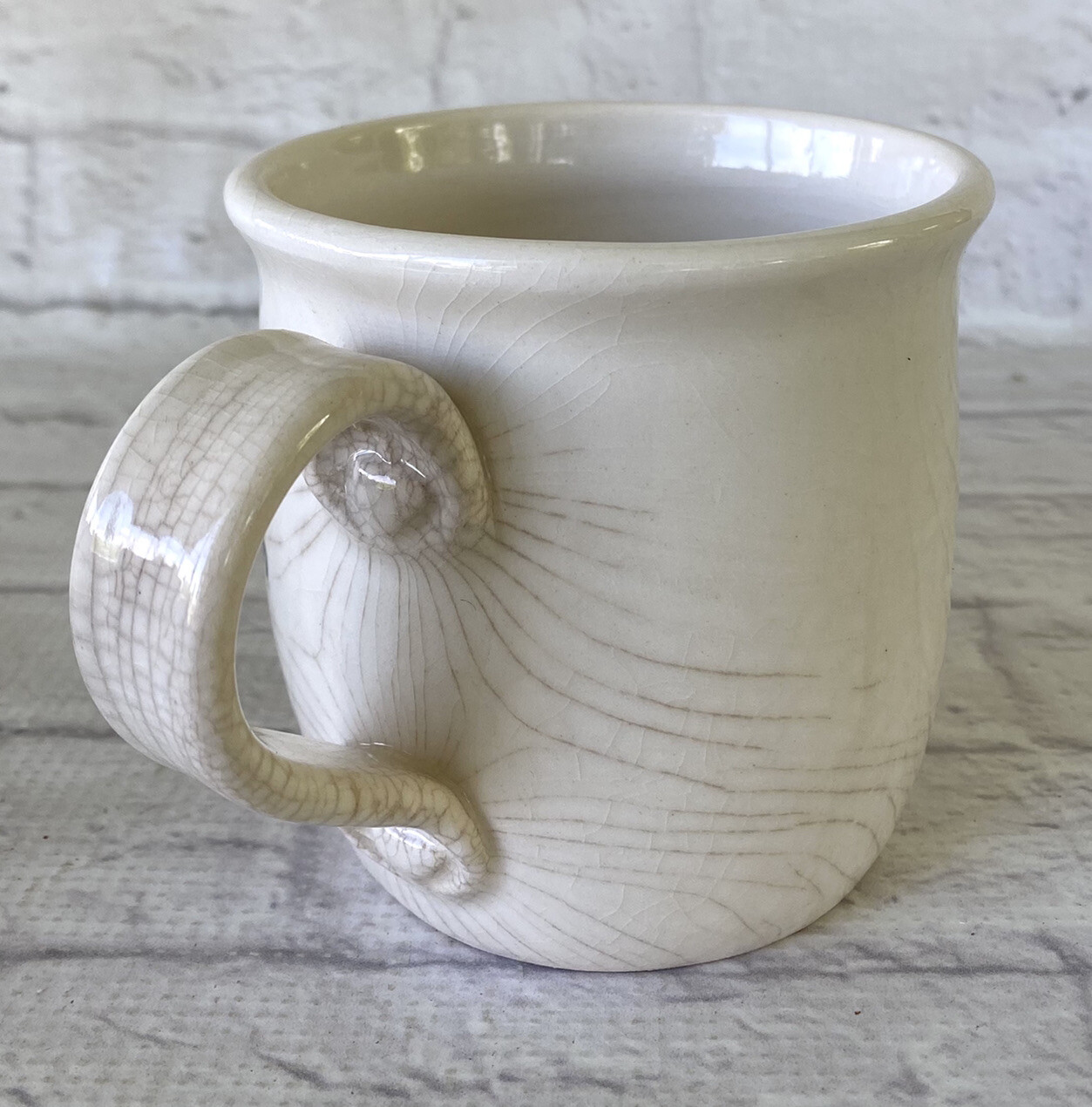 Crooked House Coffee Mug Crescent Moon Stoneware Vintage Crazing ...