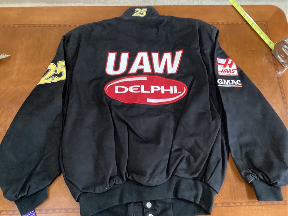 2001 Vintage Nascar Jerry Nadeau UAW Delphi Racing Jacket US Made NWT ...