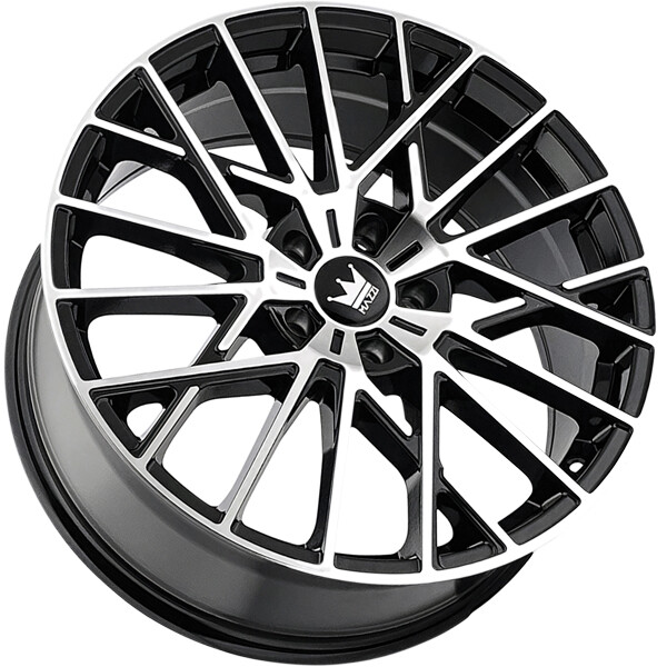 (Set of 4) Mazzi 378 Jinx 18x8 5x120 +40mm Black/Machined Wheels Rims ...