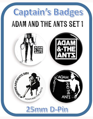 Set of 4 Adam and the Ants Punk Badges 25mm - Choice of 9 Sets | eBay UK