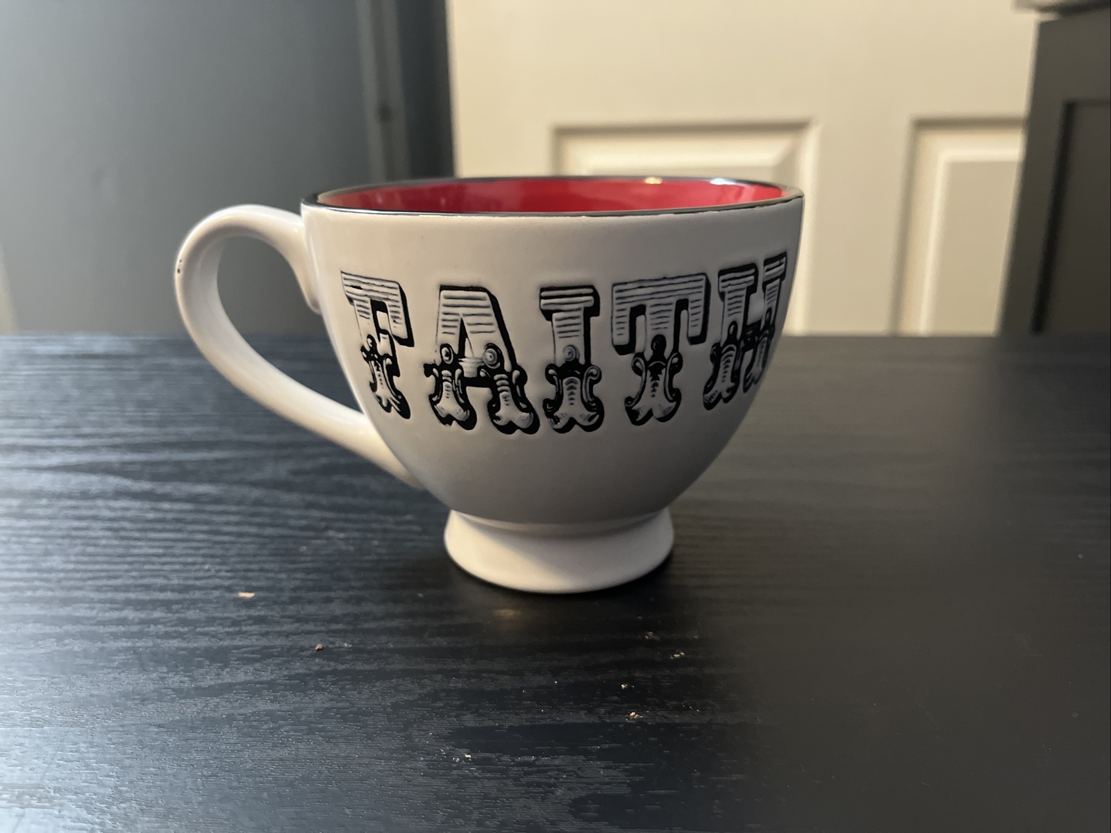 Spectrum Designz Coffee Mug Faith Embossed 3D Stoneware Ceramic 3.5" | eBay