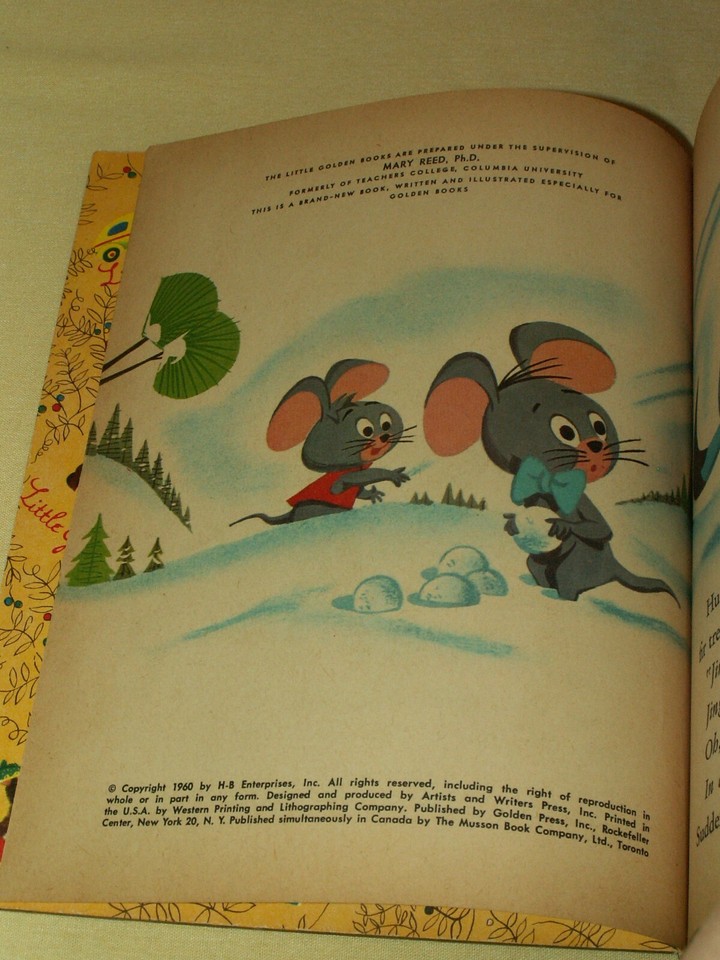 HUCKLEBERRY HOUND CHRISTMAS SLEIGH BY PAT CHERR LITTLE GOLDEN FE 1960 A ...