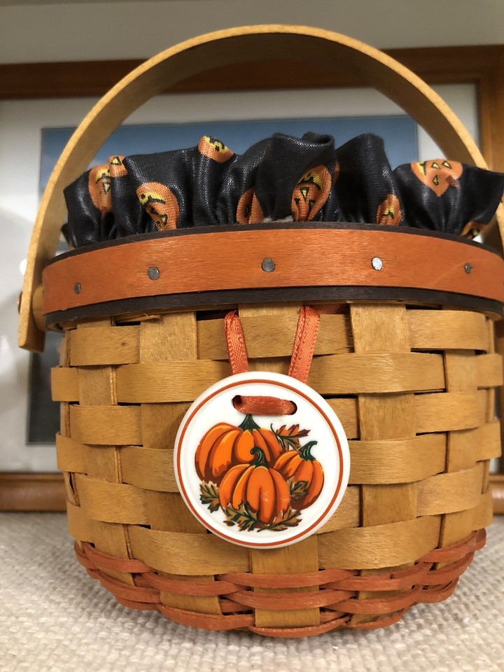 Longaberger 1997 Little Pumpkin Basket Set - Black/Orange Pumpkins | eBay